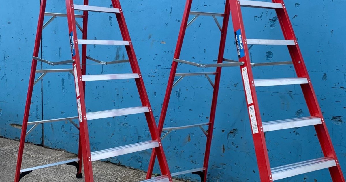 10 Tread Glass Fibre Step Ladder | Balloo Hire