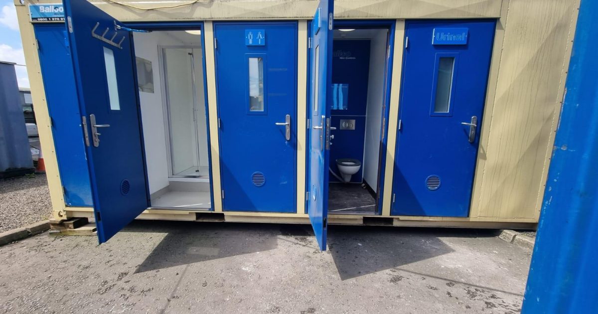 20ft x 8ft Anti Vandal Toilet/Shower Block | Balloo Hire